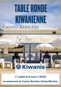 Table ronde kiwanienne par le club Ste Maxime Golfe de St Tropez Mer ...